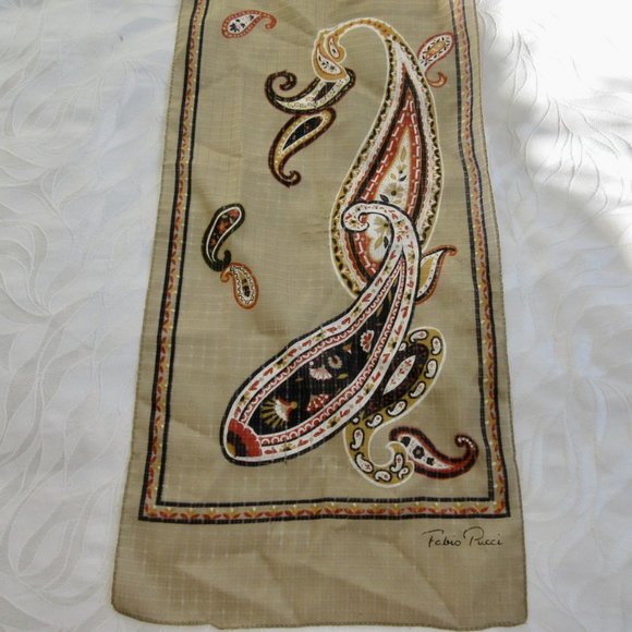 Fabio Pucci | Accessories | Fabio Pucci Rectangle Scarf Brown Black ...